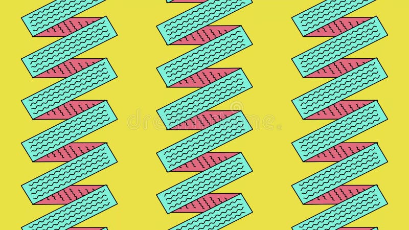 Abstract Animation Seamless Spiral Patterns and Squiggle Lines on ...