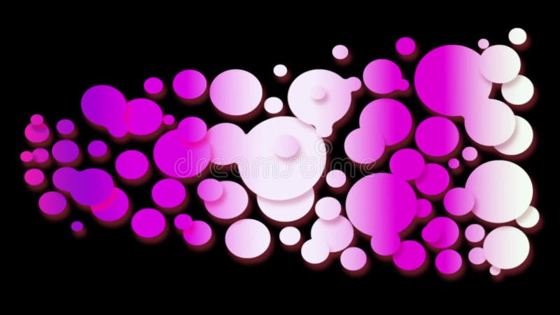 Abstract Animation with a Series of Overlapping Circles in Various Sizes. Gradient of the ...