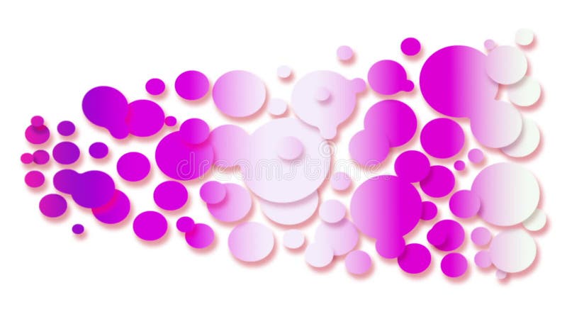 Abstract Animation with a Series of Overlapping Circles in Various Sizes. Gradient of the ...