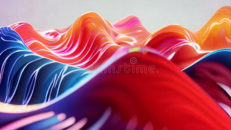 Abstract Animation of Smooth Flowing Waves in Vibrant Colors and Motion ...