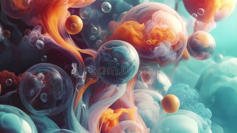 Abstract Animation of Smoothly Moving Spherical Shapes Surrounded by ...