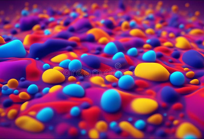 Abstract Animation of Tight and Matte Colorful Substance Stock ...