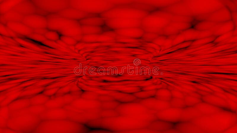 Abstract Animation Twisted Torus Shape Red and Dark Glowing and ...