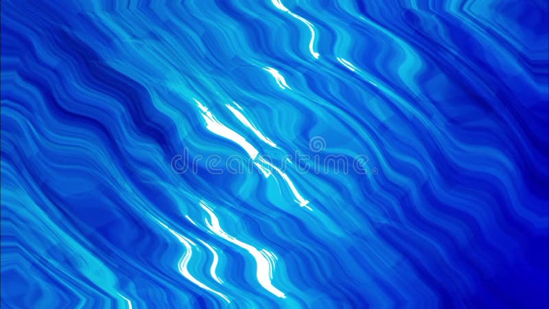 Abstract Animation Wavy Soft Blue Water Background. Bright Liquid Flow ...