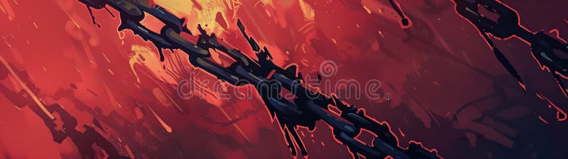 Abstract Anime Background with Chains Stock Photo - Image of chaotic ...