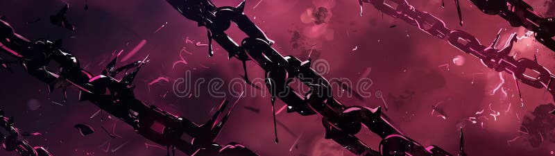 Abstract Anime Background with Chains Stock Image - Image of creepy ...