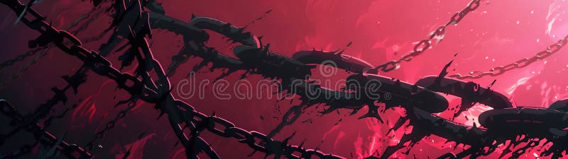 Abstract Anime Background with Chains Stock Image - Image of light ...