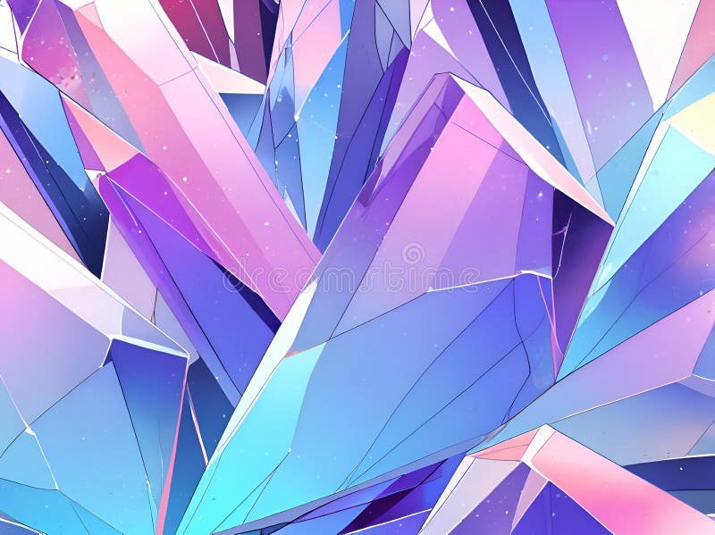Abstract Anime Crystal Background, Iridescent Texture Stock ...