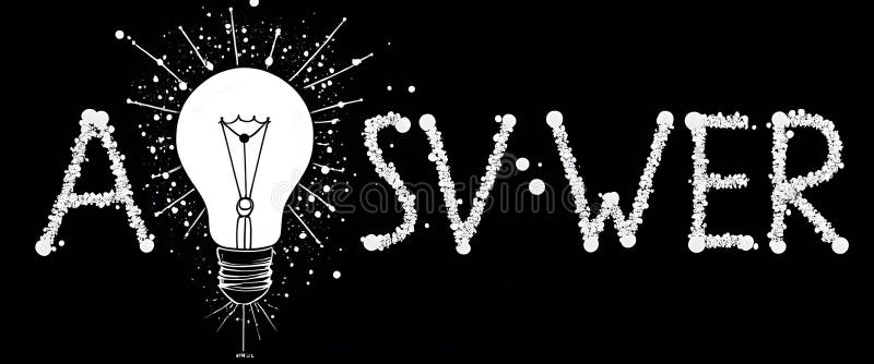 Abstract Answer Lightbulb Graphic Stock Photo - Image of abstract ...