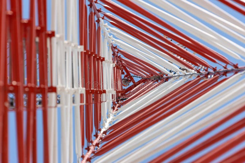 Abstract Antenna Red Abd White Pattern Stock Photo - Image of ...