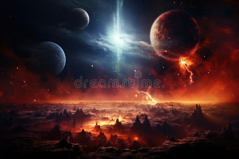 Cosmic Armageddon, Judgment Day of Planet Earth Stock Photo - Image of ...