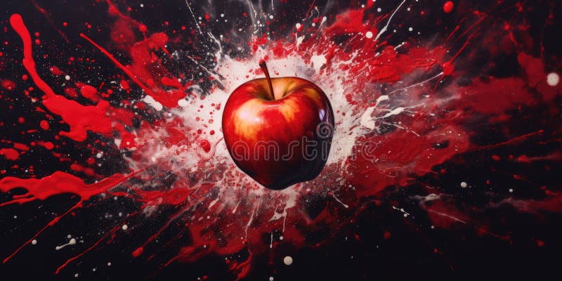 Abstract Apple Wide Shot Red Apple High Resolution Photo Grade Effect ...