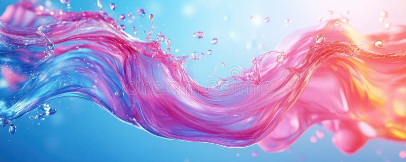 Abstract Aqua-Colored Water Drops Cascading in Dynamic Visual Effect ...