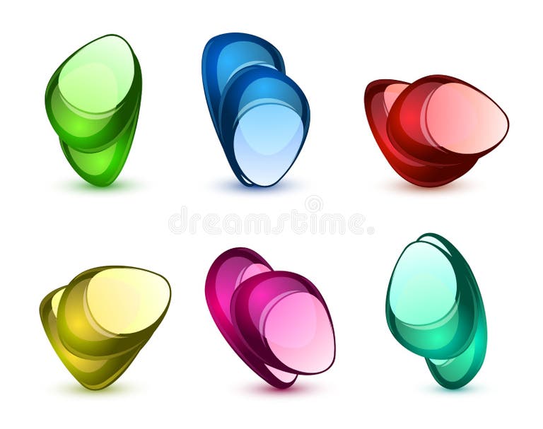 Abstract aqua shapes stock vector. Illustration of color - 8303225