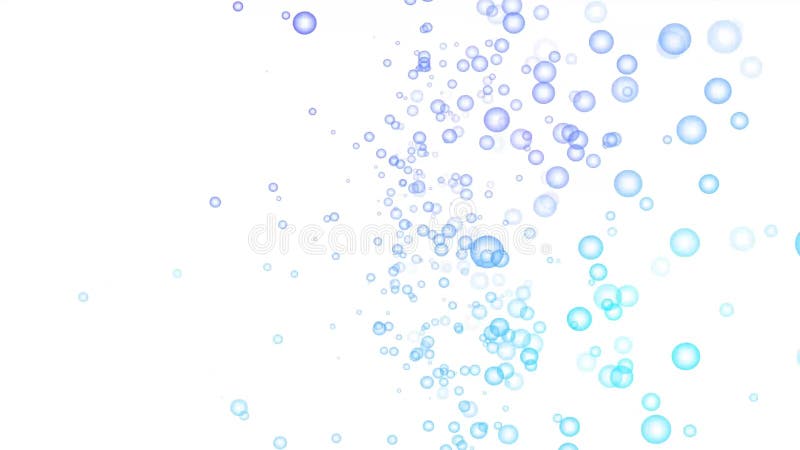 Abstract Aqua Water Bubbles Floating Fire Effect on Right Isolated ...