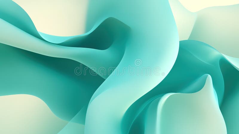 Abstract Aqua Wave Patterns Flowing Together in a Serene and Smooth ...