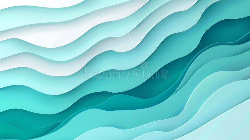 Abstract Aqua Waves Background Generative AI Stock Image - Image of ...