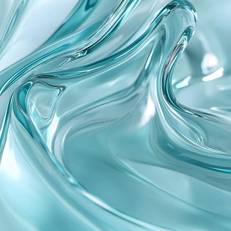 Abstract Aquatic Awe in Turquoise: Fluid Design for Tranquility Stock ...