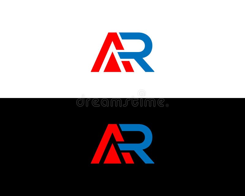 Abstract AR Letter Logo and Icon Design Stock Vector - Illustration of ...