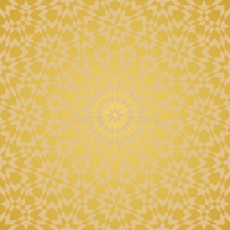 Abstract Arabic Greeting Card Template with Arabic Pattern. Stock ...