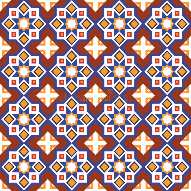 Abstract Arabic Islamic Seamless Geometric Ornament Pattern. Vector ...