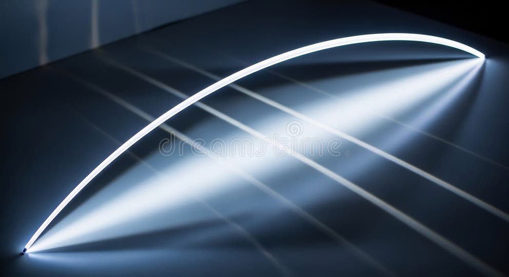 Abstract Arc of Light with Parallel Shadows Stock Illustration ...
