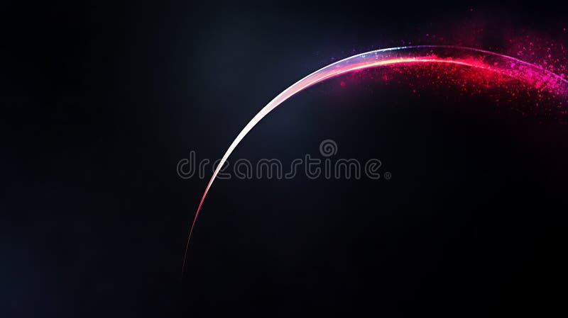 Abstract Arc of Light and Pink Dust Particles Stock Illustration ...