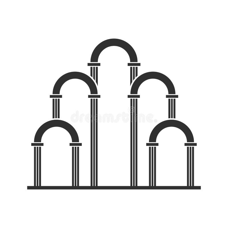 Arch silhouette icon. stock vector. Illustration of architectural ...