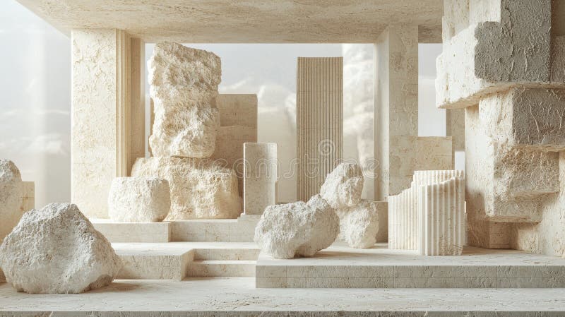 Abstract Archaeological Artifacts in High Fidelity Design Stock ...