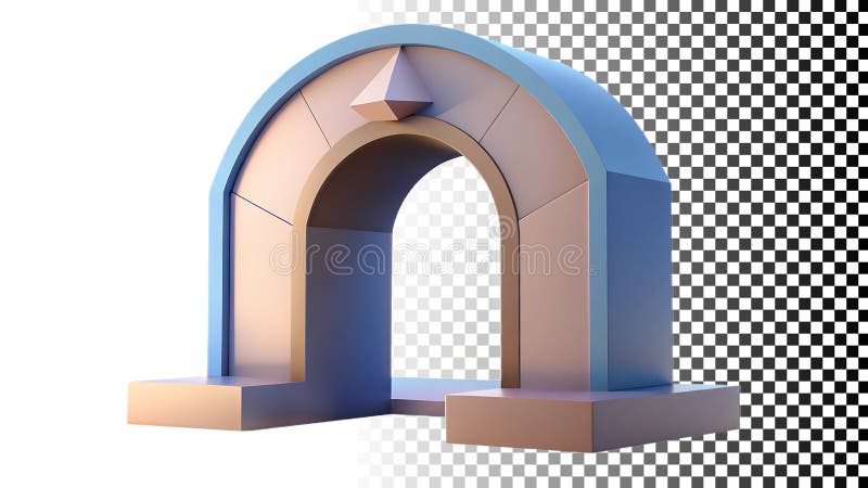 Abstract Arched Gateway Structure Entrance Design Architectural Element ...