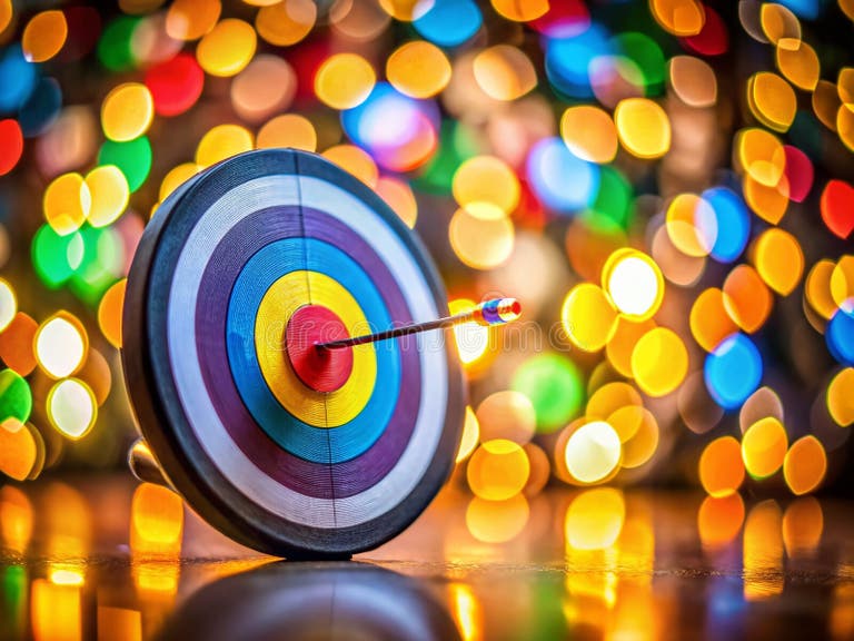 Abstract Archery Target Bokeh Blurred Focus on Precision and Aiming a ...