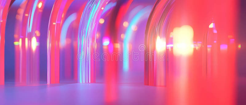 Abstract Arches Illuminated by Light Rays Create Captivating Visual ...
