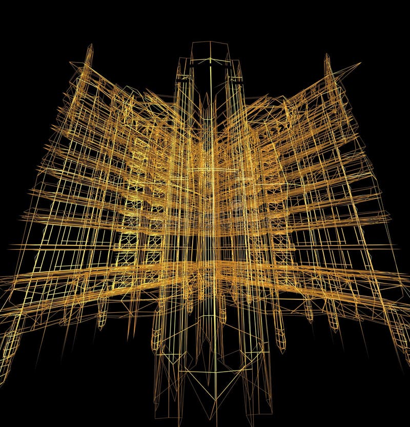 Abstract architectural stock illustration. Illustration of city - 21708191