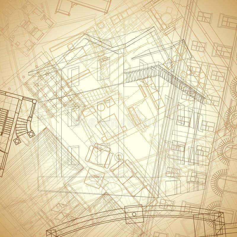 Abstract Architectural Background Stock Vector - Illustration of ...