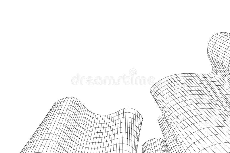 Linear Architectural Sketch Concept Abstract Building Stock ...