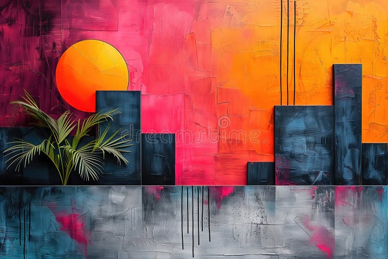 Abstract Architectural Background 3D Modern Art Concepts, Simple Shapes ...