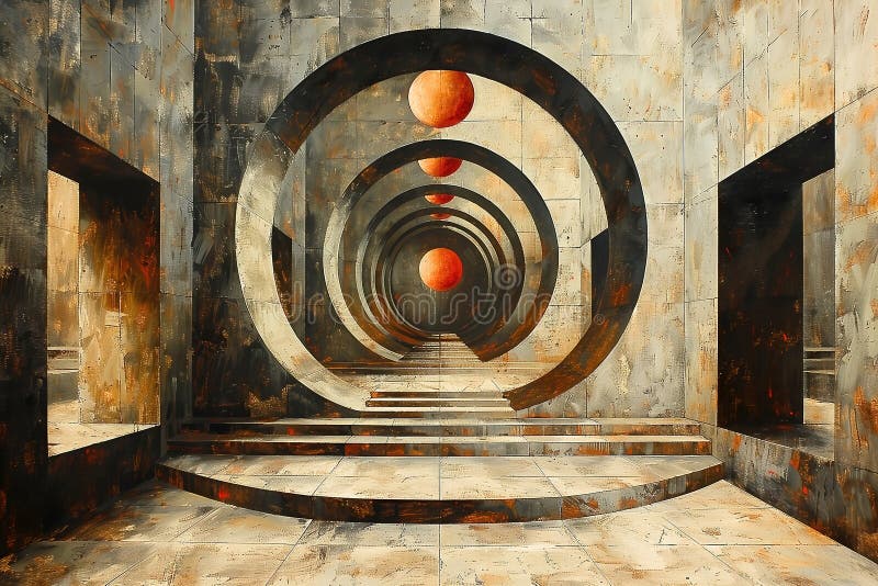 Abstract Architectural Background 3D Modern Art Concepts, Simple Shapes ...