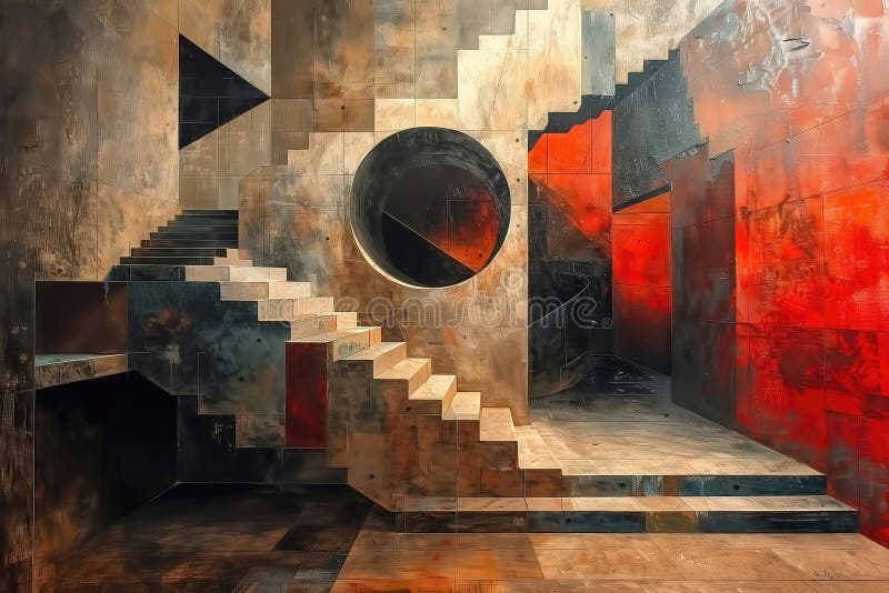 Abstract Architectural Background 3D Modern Art Concepts, Simple Shapes ...