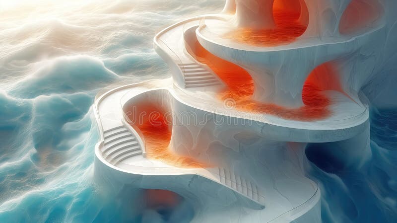 Abstract Architectural Background 3D Modern Art Concepts, Simple Shapes ...