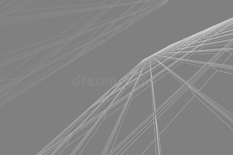 Gray Blueprint Stage Background Stock Illustration - Illustration of ...