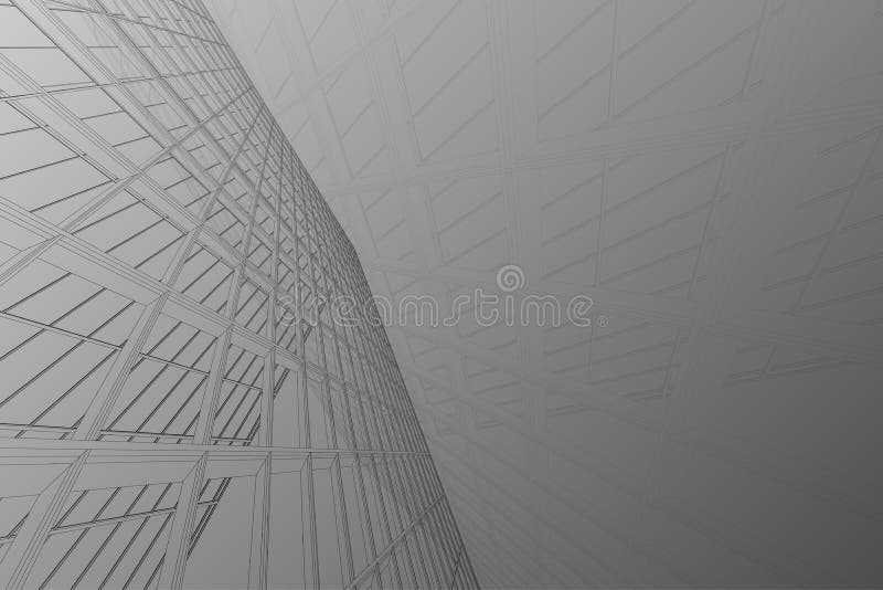 Abstract Architectural Background. Grey Blueprint Stock Illustration ...