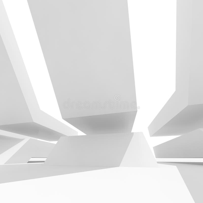 Abstract Architectural Background. Square 3d Render Stock Illustration ...