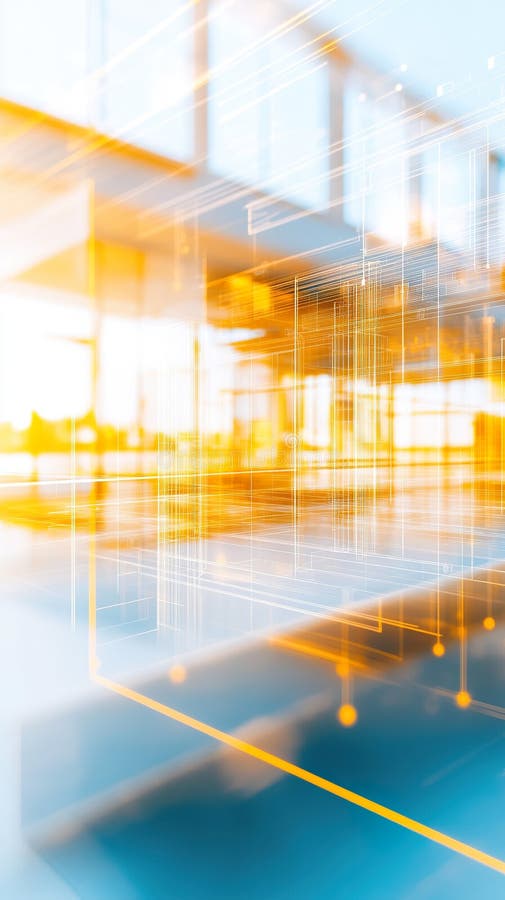 Abstract Architectural Blueprints Display Modern Design Concepts with ...