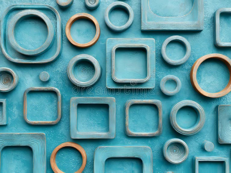 An Abstract Architectural Composition is Created Using Geometric ...