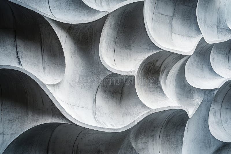 Abstract Architectural Concrete Curves with Smooth Flowing Lines and ...
