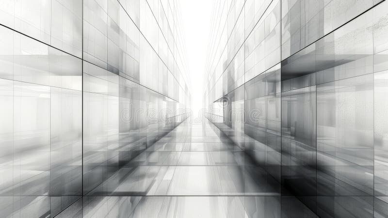 Abstract Architectural Construction with Geometric Patterns and Glass ...