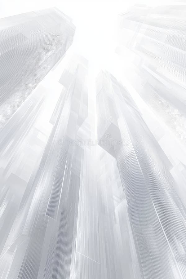 An Abstract Architectural Design Depicted in 3D Line Art Stock Image ...