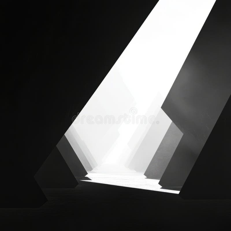 Abstract Architectural Design with Dramatic Light and Shadow in ...