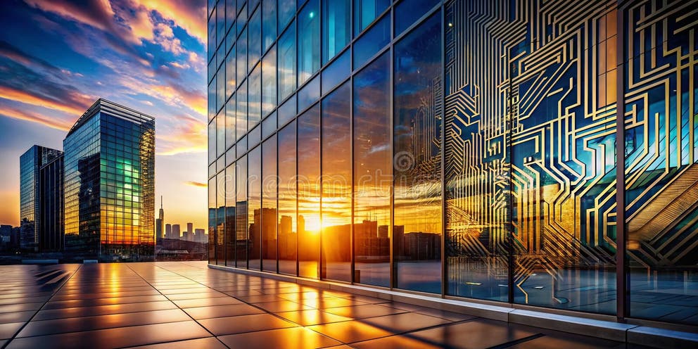 Abstract Architectural Design Inspired by Microchip Technology a ...