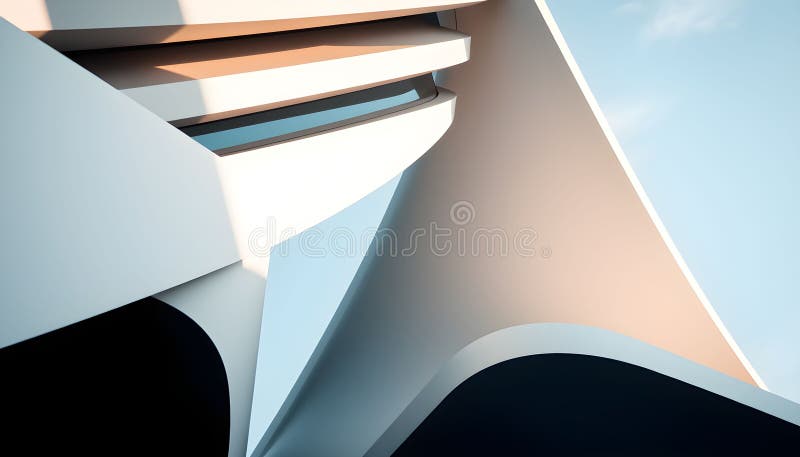 Abstract Architectural Design: Layers of Light and Shadow Stock ...